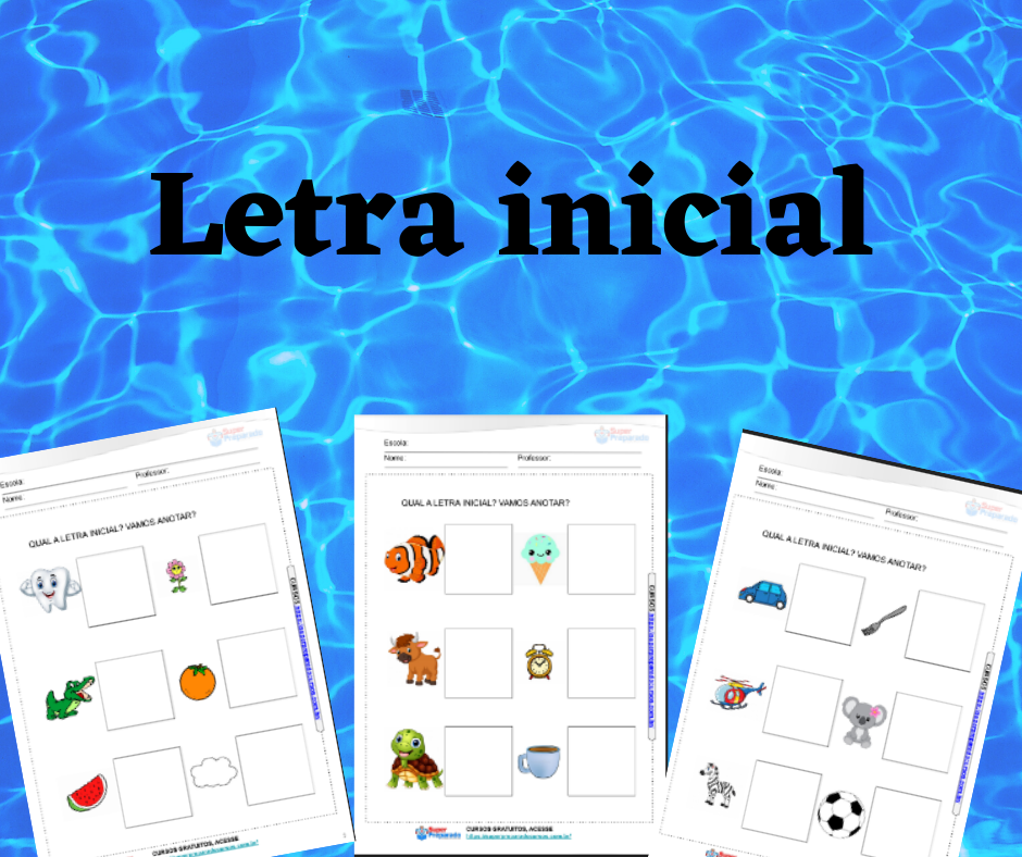 Letra inicial - Professor Preparado